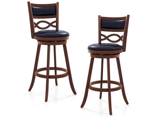 Click here for SlickBlue Bar Stools Set of 2 with Rubber Wood Fra... prices