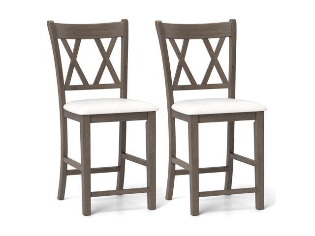 Click here for SlickBlue Set of 2 Bar Stools with Cross Back and... prices