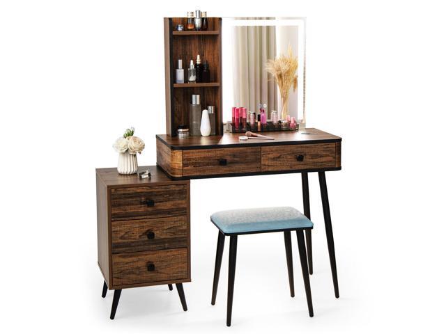 Click here for SlickBlue Vanity Makeup Table Set with Lighted Mir... prices