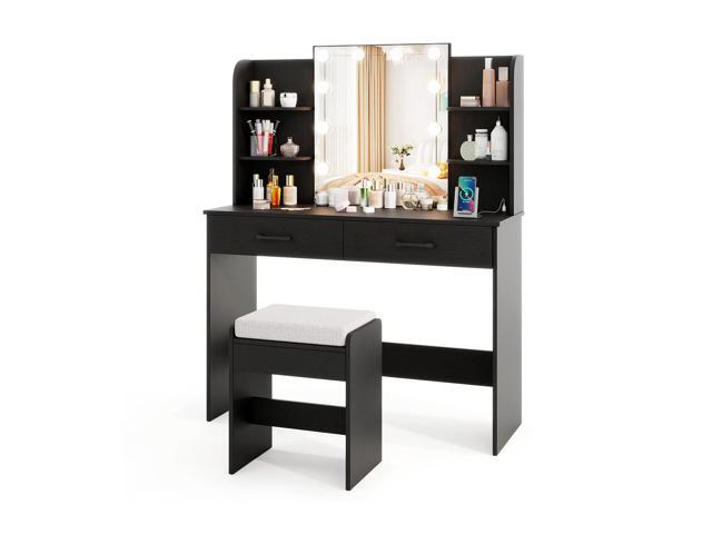 Click here for SlickBlue Vanity Set with Lighted Mirror and Stool... prices