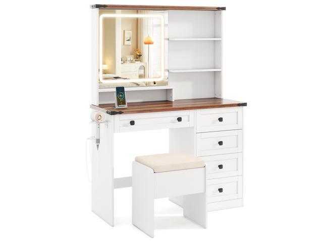 Click here for SlickBlue Farmhouse Vanity Set with Mirror and 3-C... prices