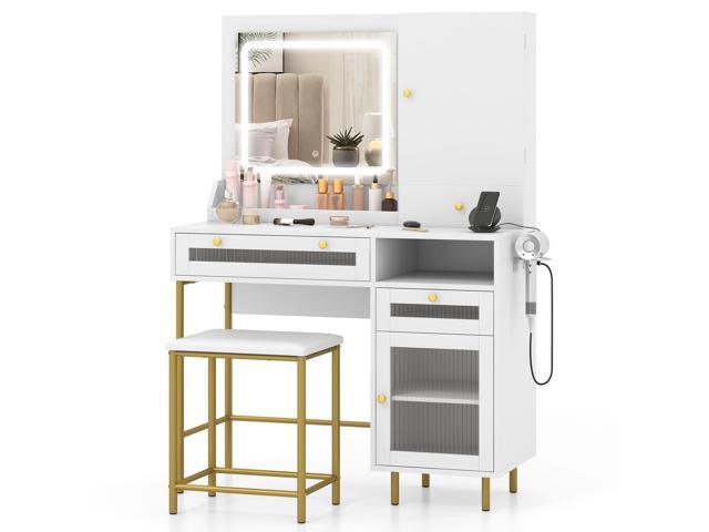 Click here for SlickBlue Modern Makeup Vanity Desk with Mirror an... prices