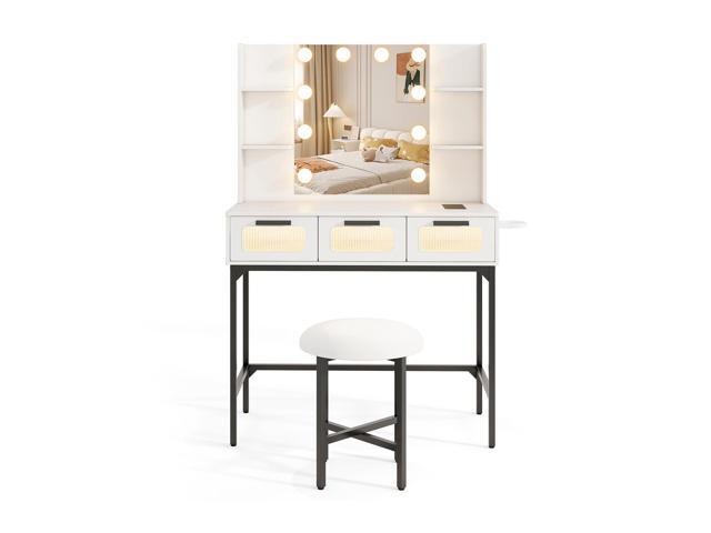 Click here for SlickBlue Bedroom Makeup Vanity Desk with Hollywoo... prices