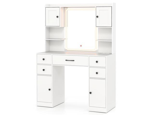 Click here for SlickBlue Makeup Vanity Desk with Lighted Mirror a... prices