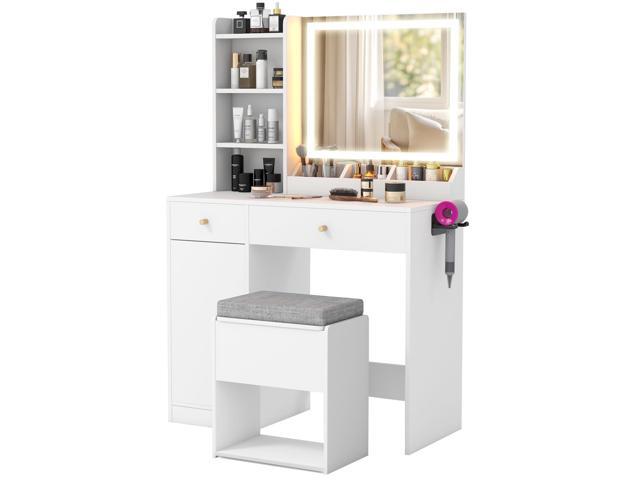 Click here for SlickBlue Vanity Dressing Table and Chair Set with... prices
