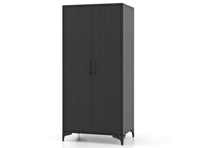 Click here for SlickBlue 62 Inch Wicker Wardrobe with 2 Doors PE... prices