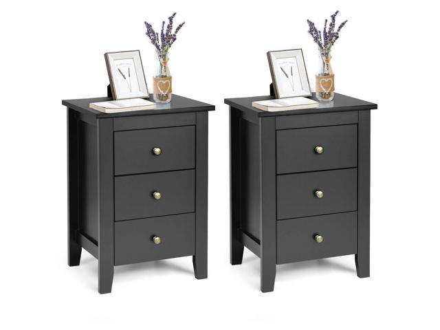 Click here for SlickBlue Set of 2 Nightstand End Beside Table Dra... prices