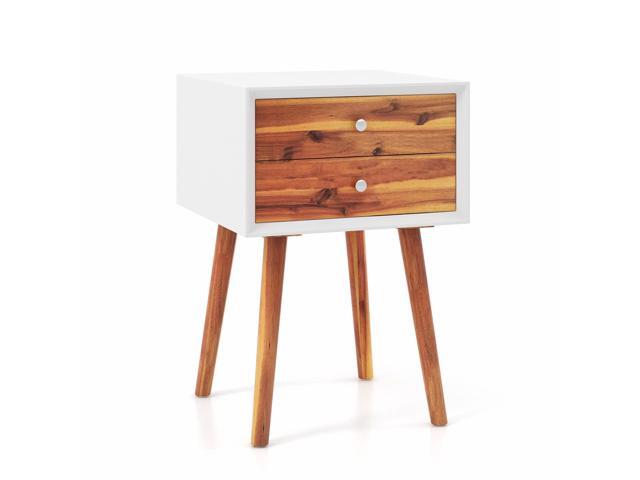 Click here for SlickBlue Wooden Nightstand Mid-Century End Side T... prices