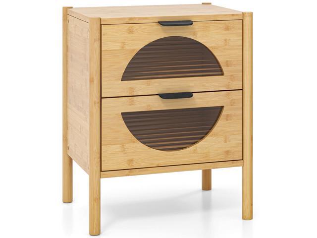 Click here for SlickBlue Bamboo Nightstand with 2 Storage Drawers... prices