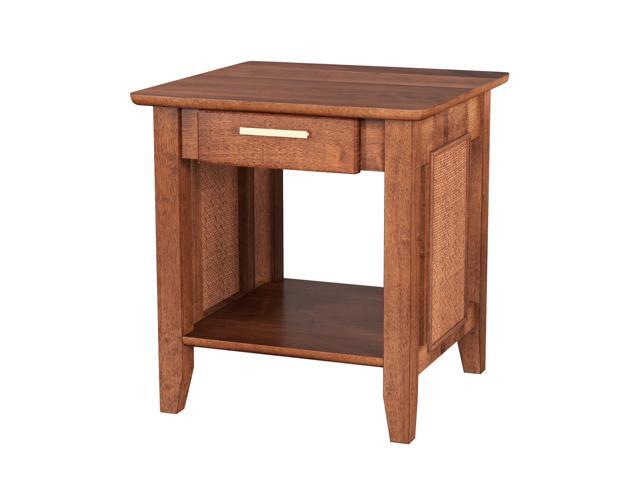 Click here for SlickBlue Rattan Nightstand End Table with Drawer... prices