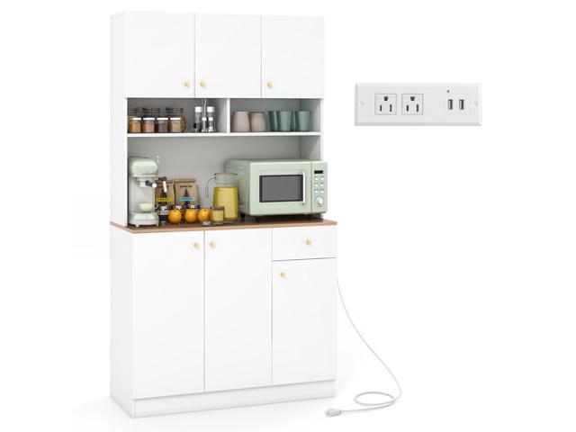 Click here for SlickBlue 71 Inch Tall Pantry Cabinet with Outlets... prices