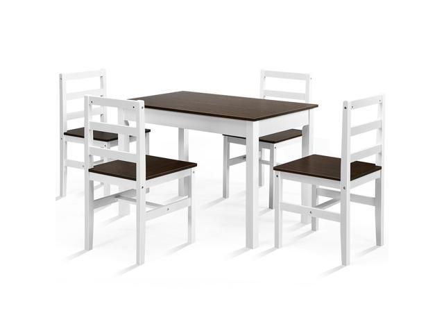 Click here for SlickBlue 5 Pieces Solid Wood Compact Kitchen Dini... prices