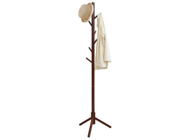 Click here for SlickBlue 2 Heights Wooden Coat Rack with 8 Hooks-... prices