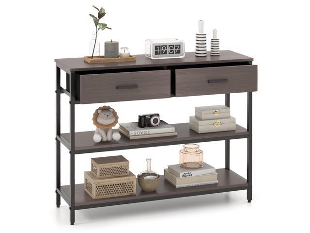 Click here for SlickBlue Console Table with Folding Fabric Drawer... prices