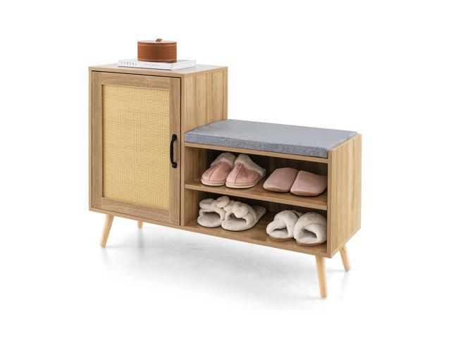 Click here for SlickBlue 2-in-1 Rattan Shoe Cabinet with Bench Sh... prices
