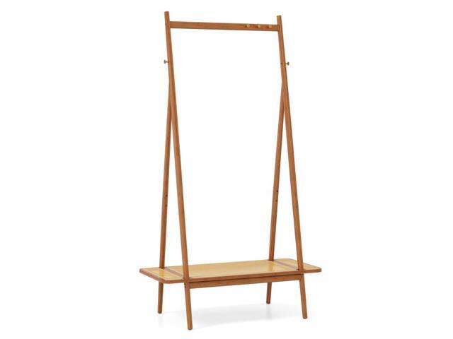 Click here for SlickBlue Bamboo Clothes Rack with Hanging Rod Rat... prices
