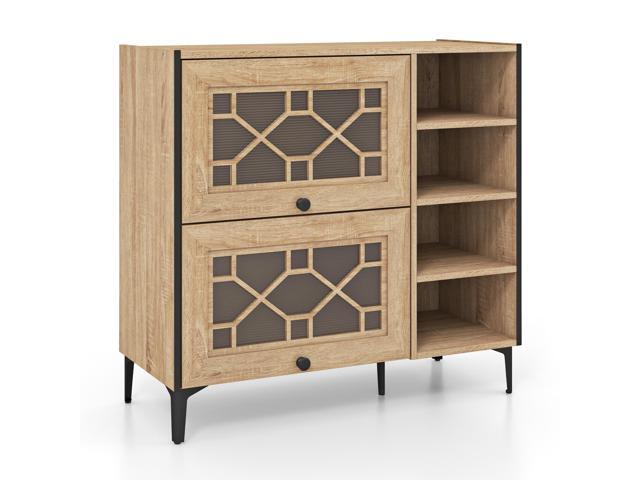 Click here for SlickBlue Rustic Shoe Cabinet with Flip-up See-thr... prices