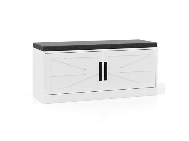 Click here for SlickBlue Shoe Bench with Cushion Farmhouse Shoe R... prices