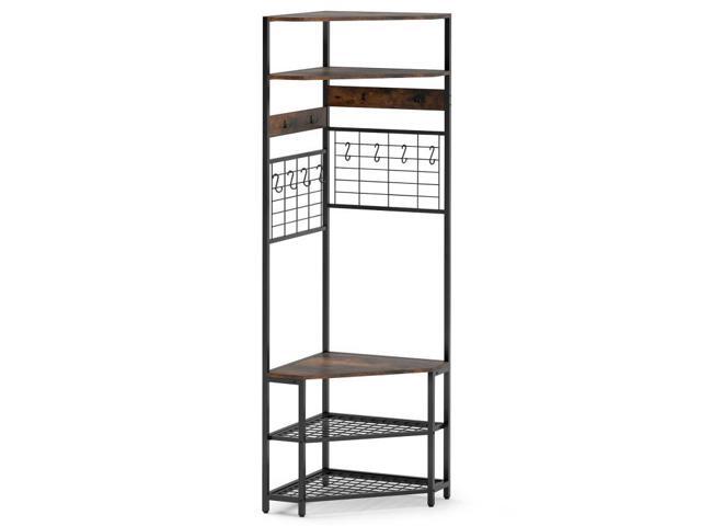 Click here for SlickBlue 5-Tier Corner Hall Tree with Shoe Storag... prices