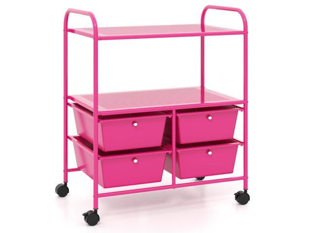 Click here for SlickBlue 4 Drawers Shelves Rolling Storage Cart R... prices