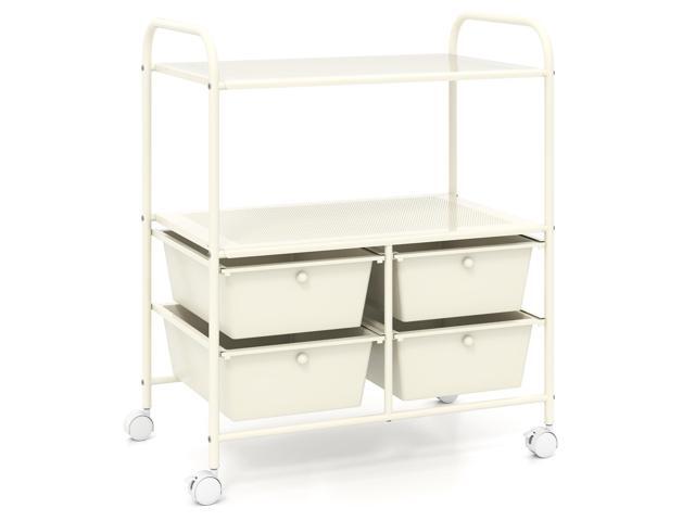 Click here for SlickBlue 4 Drawers Shelves Rolling Storage Cart R... prices