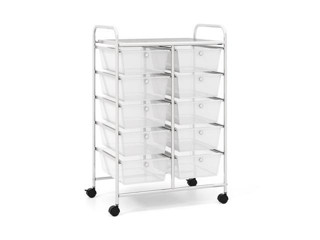 Click here for SlickBlue 10-Drawer Rolling Storage Cart-Transpare... prices