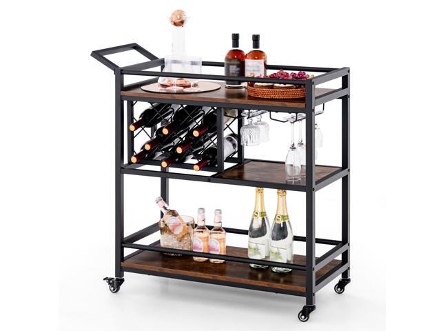 Click here for SlickBlue 3-tier Bar Cart on Wheels Home Kitchen S... prices