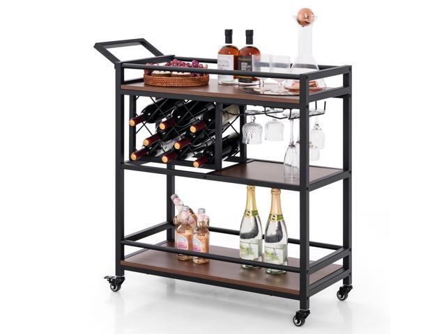 Click here for SlickBlue 3-tier Bar Cart on Wheels Home Kitchen S... prices