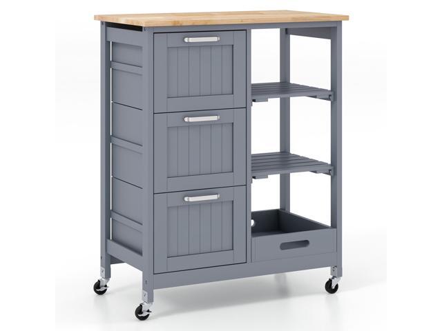 Click here for SlickBlue Kitchen Island Cart on Wheels with Rubbe... prices