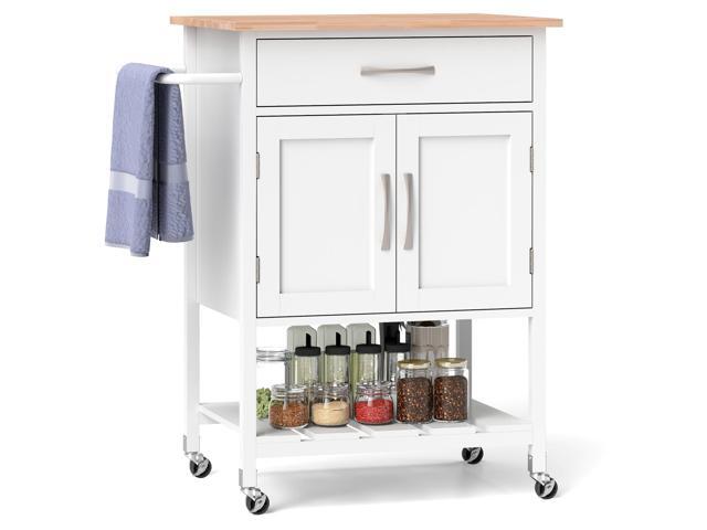 Click here for SlickBlue Rolling Kitchen Island Cart with Drawer... prices