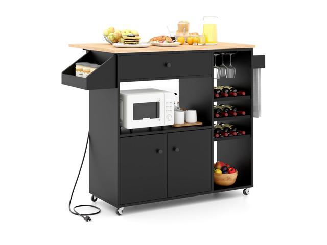 Click here for SlickBlue Drop Leaf Mobile Kitchen Island Cart wit... prices