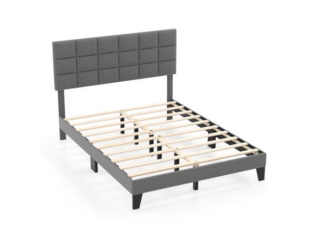 Click here for SlickBlue Queen Size Modern Linen Bed Frame with A... prices