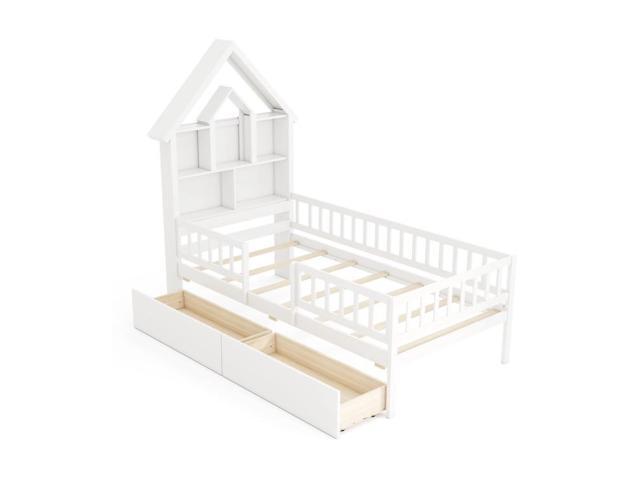 Click here for SlickBlue Twin Size House Bed Kids Montessori Bed... prices