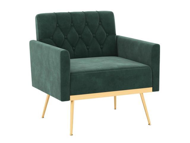 Click here for SlickBlue Modern Velvet Accent Chair with Button T... prices