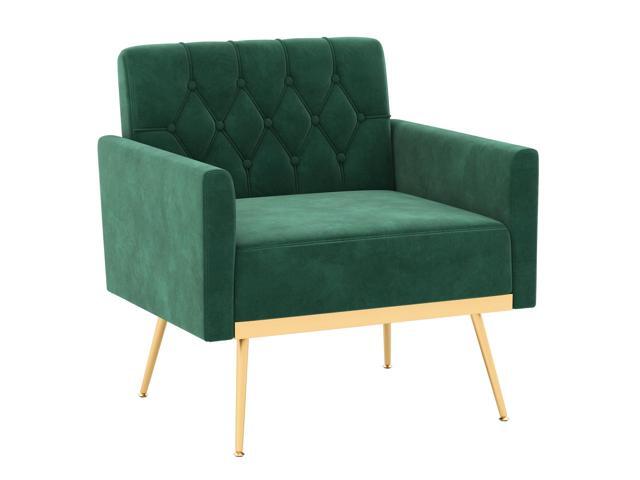 Click here for SlickBlue Modern Velvet Accent Chair with Button T... prices