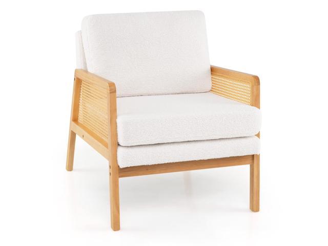 Click here for SlickBlue Mid Century Modern Accent Chair with Rat... prices