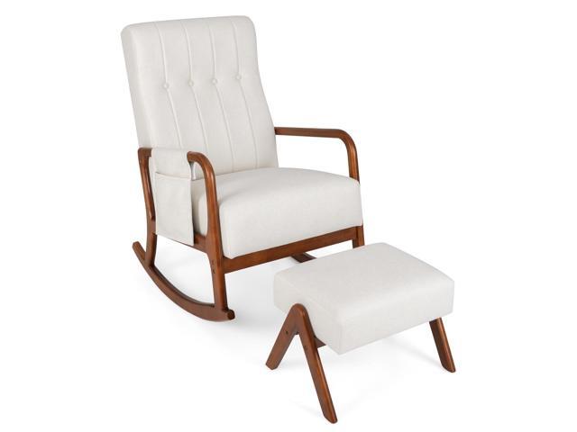 Click here for SlickBlue Rocking Chair with Ottoman and Solid Rub... prices