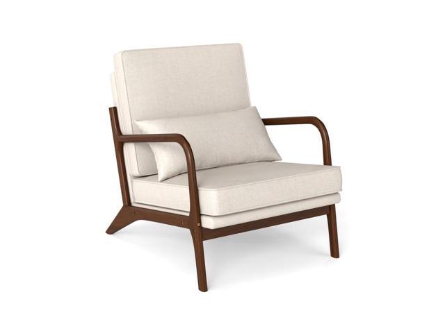 Click here for SlickBlue Modern Accent Chair with Rubber Wood Arm... prices