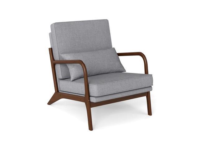 Click here for SlickBlue Modern Accent Chair with Rubber Wood Arm... prices