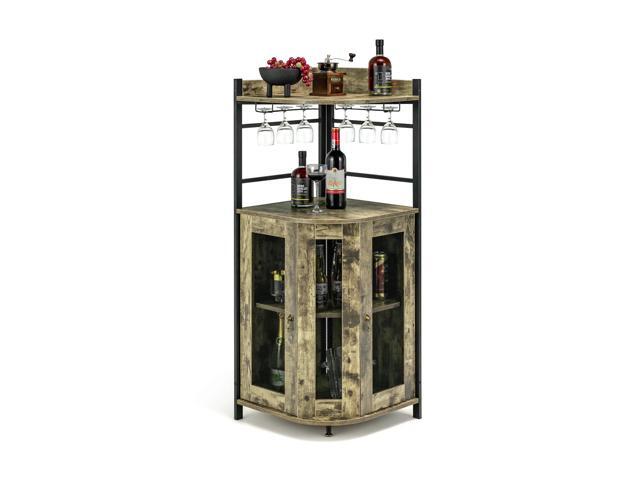 Click here for SlickBlue Industrial Corner Bar Cabinet with Glass... prices