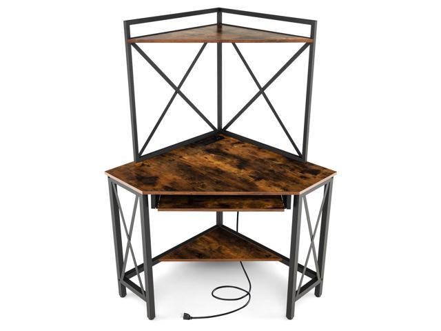 Click here for SlickBlue Space-Saving Corner Computer Desk with w... prices