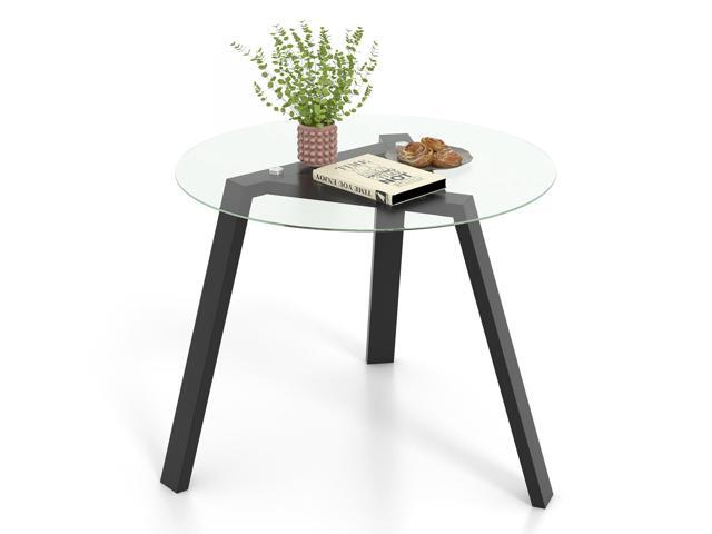 Click here for SlickBlue 36 Inches Round Glass Dining Table for 4... prices