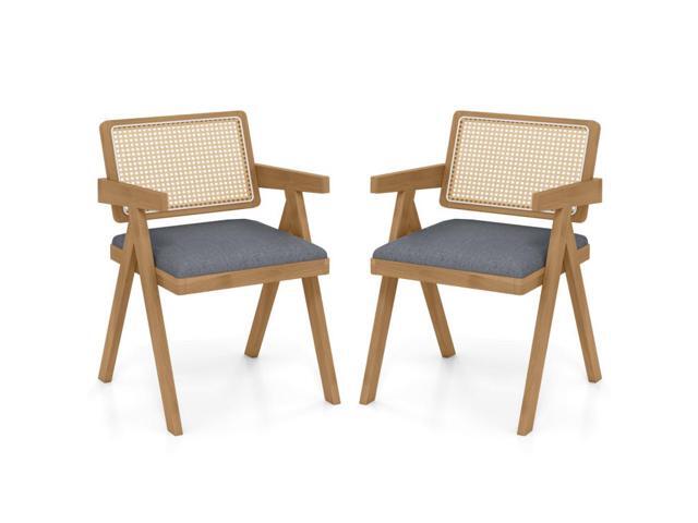 Click here for SlickBlue Set of 2 Rattan Accent Chairs with Padde... prices