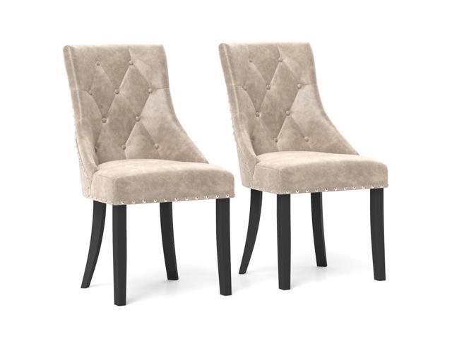 Click here for SlickBlue Tufted Wingback Upholstered Dining Chair... prices