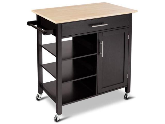 Click here for SlickBlue 4-Tier Rolling Wood Kitchen Trolley Isla... prices