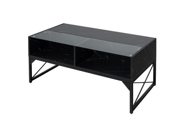 Click here for SlickBlue Center Table with Faux Marble and Temper... prices