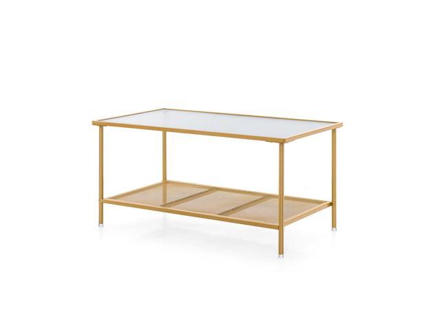 Click here for SlickBlue 2-Tier Coffee Table with Shelf Center Te... prices