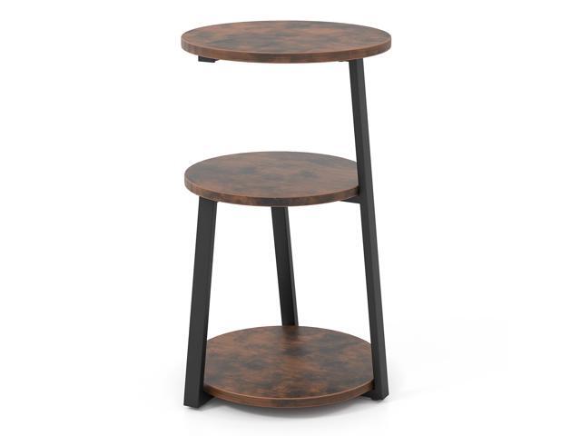 Click here for SlickBlue 3-Tier Accent Round Side Table with Meta... prices