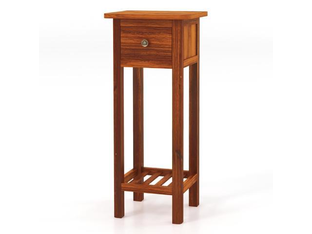 Click here for SlickBlue 2 Tier Slim Nightstand Bedside Table wit... prices