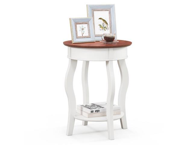 Click here for SlickBlue 2-Tier Round End Table with Storage Shel... prices